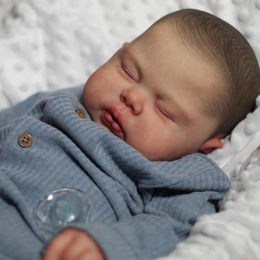 24 inch Closed Eyes Clyde Reborn Doll -Pickle: Monabebe.com