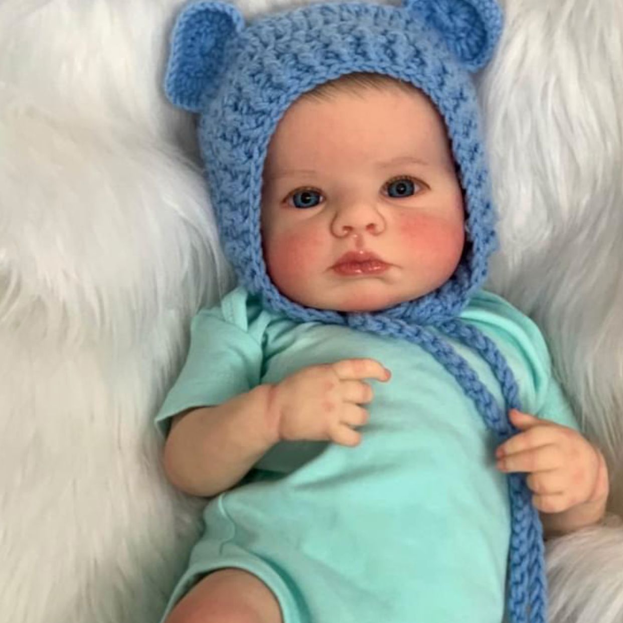 20 Inches blue eyes Loulou reborn dolls: Monabebe.com
