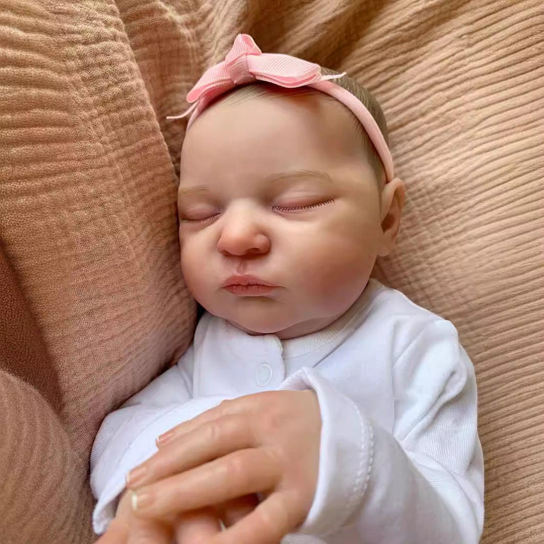 20 Inches Nora Sweet Sleeping Reborn Doll Without Hair: Monabebe.com