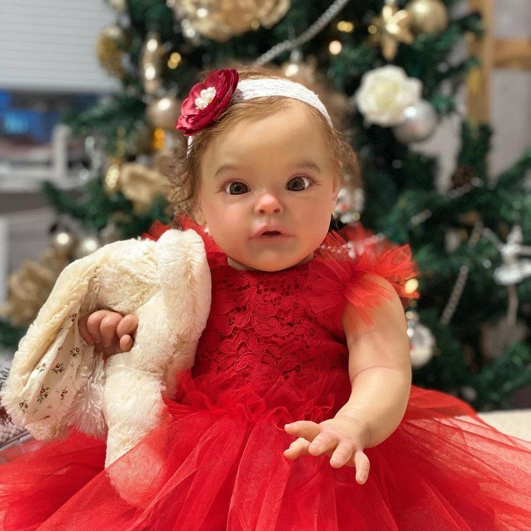 22 Inches Open Eyes Reborn Dolls Girls with Christmas Clothes-Suesue ...