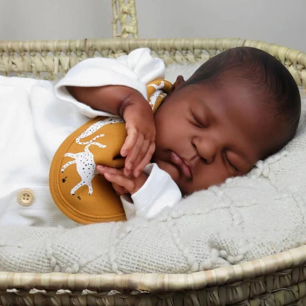 Duke 20 inch African American Reborn Dolls with Closed Eyes-Remi ...