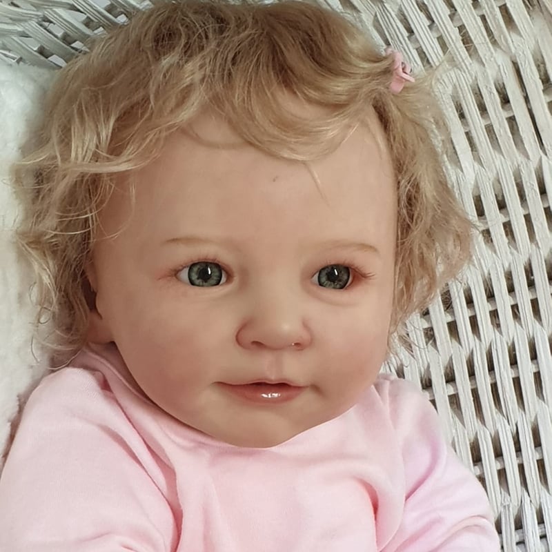 22 Inches Cute Corey Open Eyes Reborn Doll With Blonde Hair: Monabebe.com