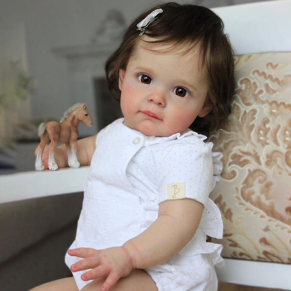 24 Inch Realistic Ann Brown Hair Reborn Girls-Maggi: Monabebe.com