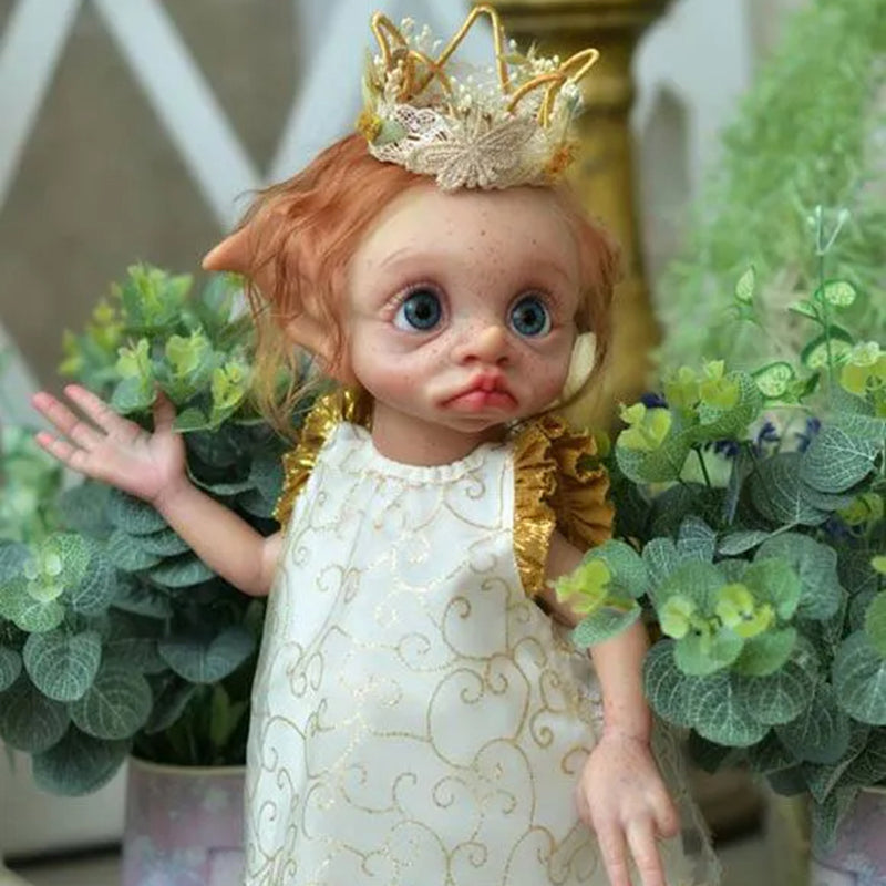 35 cm 14 inches eyes open reborn elf fairy girl: Monabebe.com