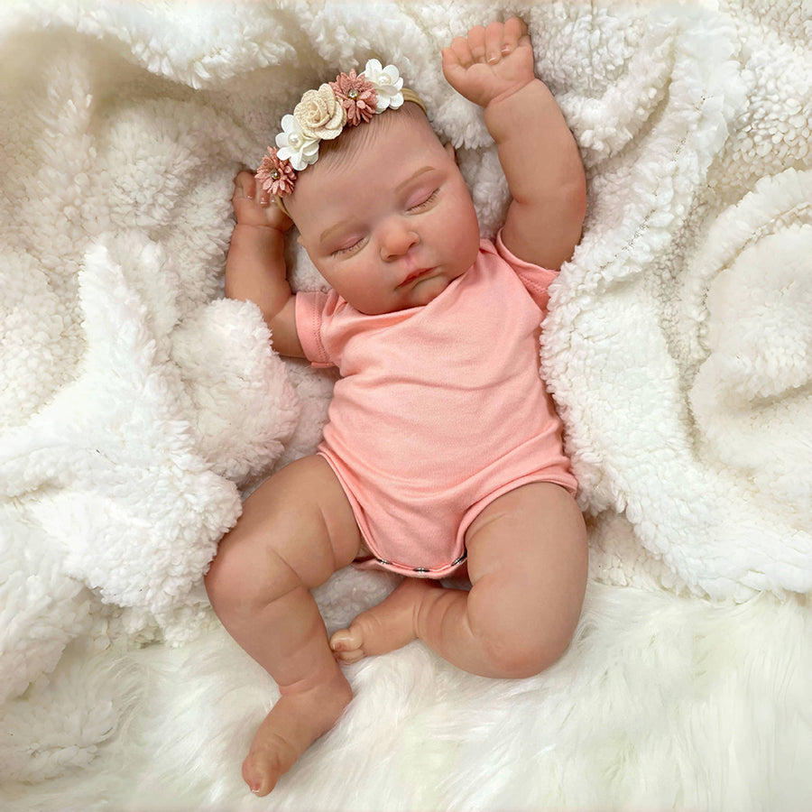 20 Inch Tracy Lifelike Sleeping Reborn Dolls With Pink Clothes- Peaches ...