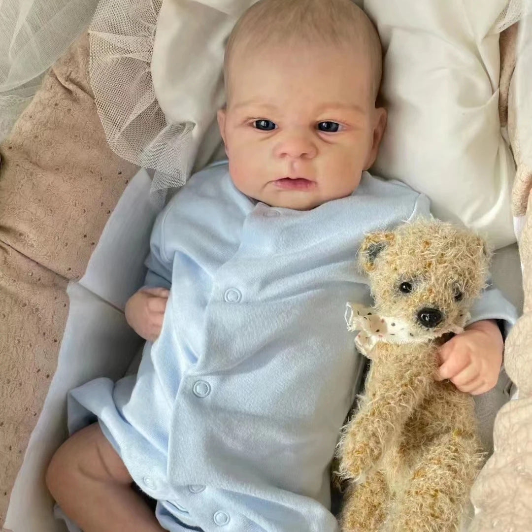 Hilda 19 inch Realistic open eyes Reborn Doll with Drawn Hair - Elijah ...