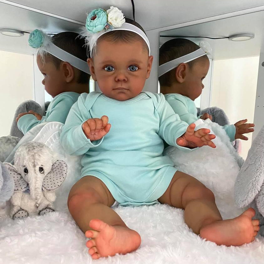 Lauren 60cm African American Reborn Dolls with Open Eyes-Maggie ...