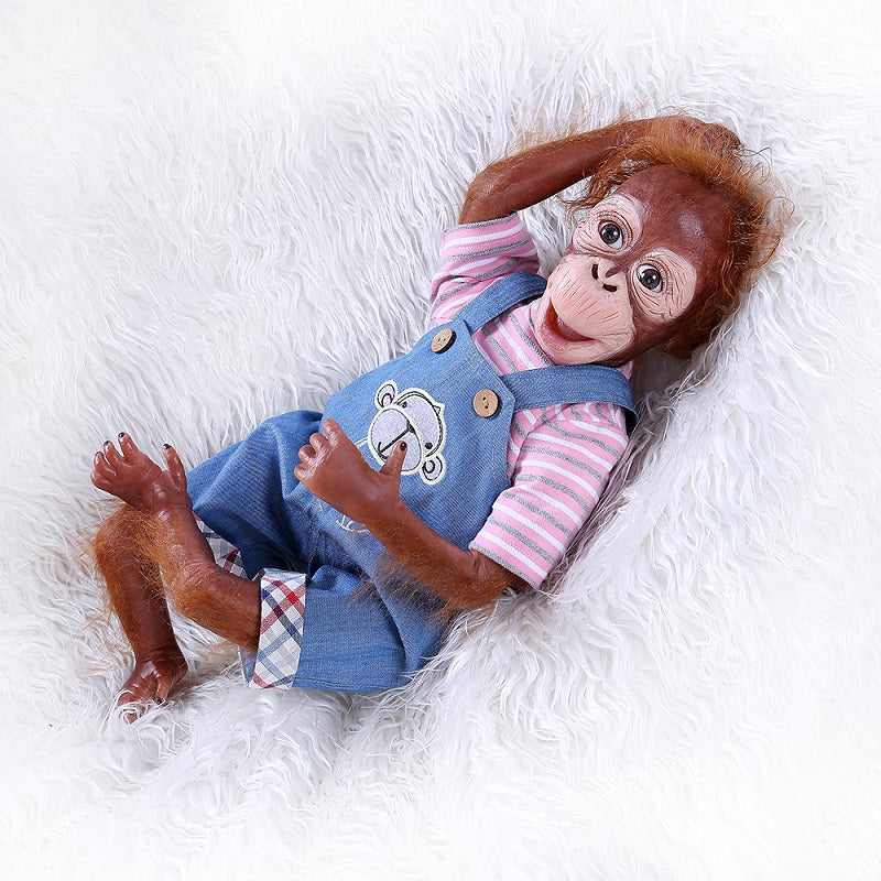 21 inches 52cm 100% Artist Made Reborn Monkey Doll: Monabebe.com
