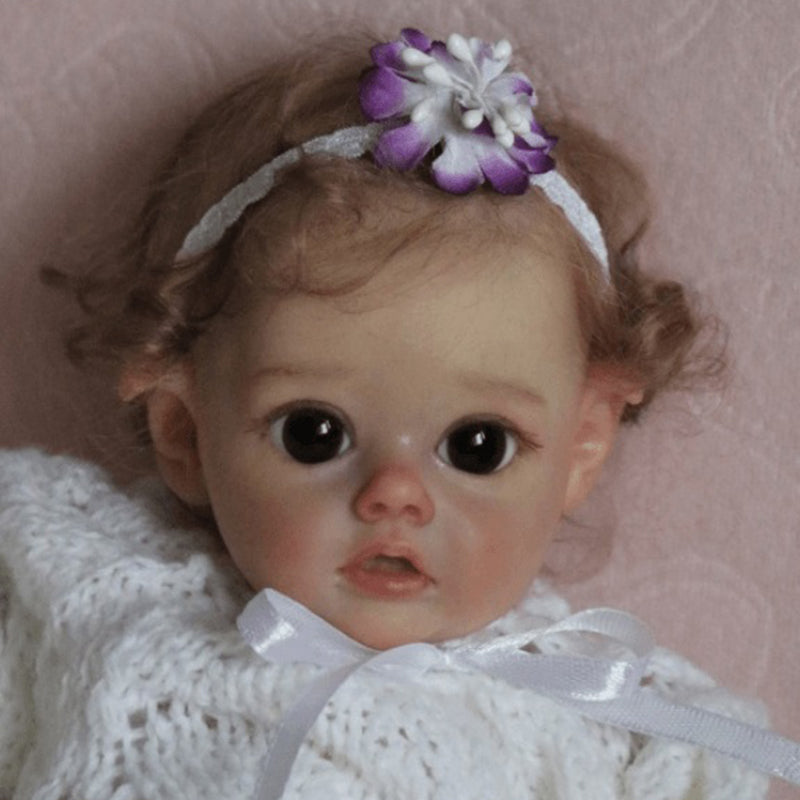12 Inches Sweet Tracy Short Blonde Hair Open Eyes Reborn Doll Girl-Flo ...